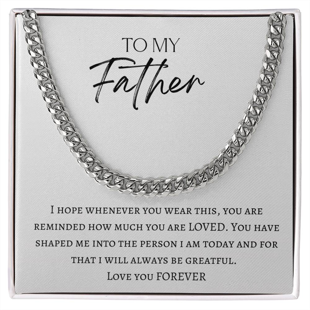 Father Cuban Link Chain Gift – Thoughtful Tokens